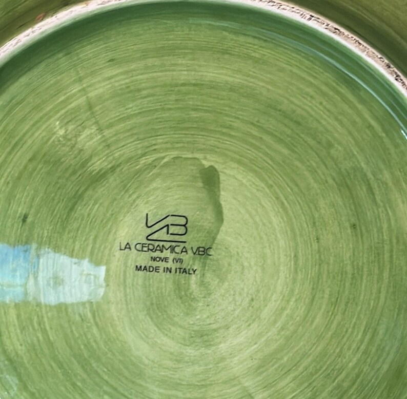 La Ceramica Numbered Made in Italy Raised Leaf Textured Pattern Serving ...