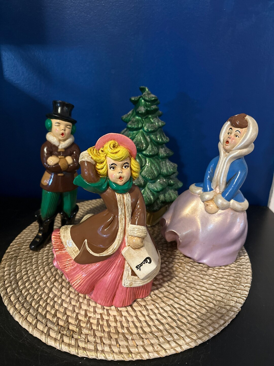 Set of 3 Vintage Atlantic Mold - 1963 Ceramic Christmas Carolers and ...