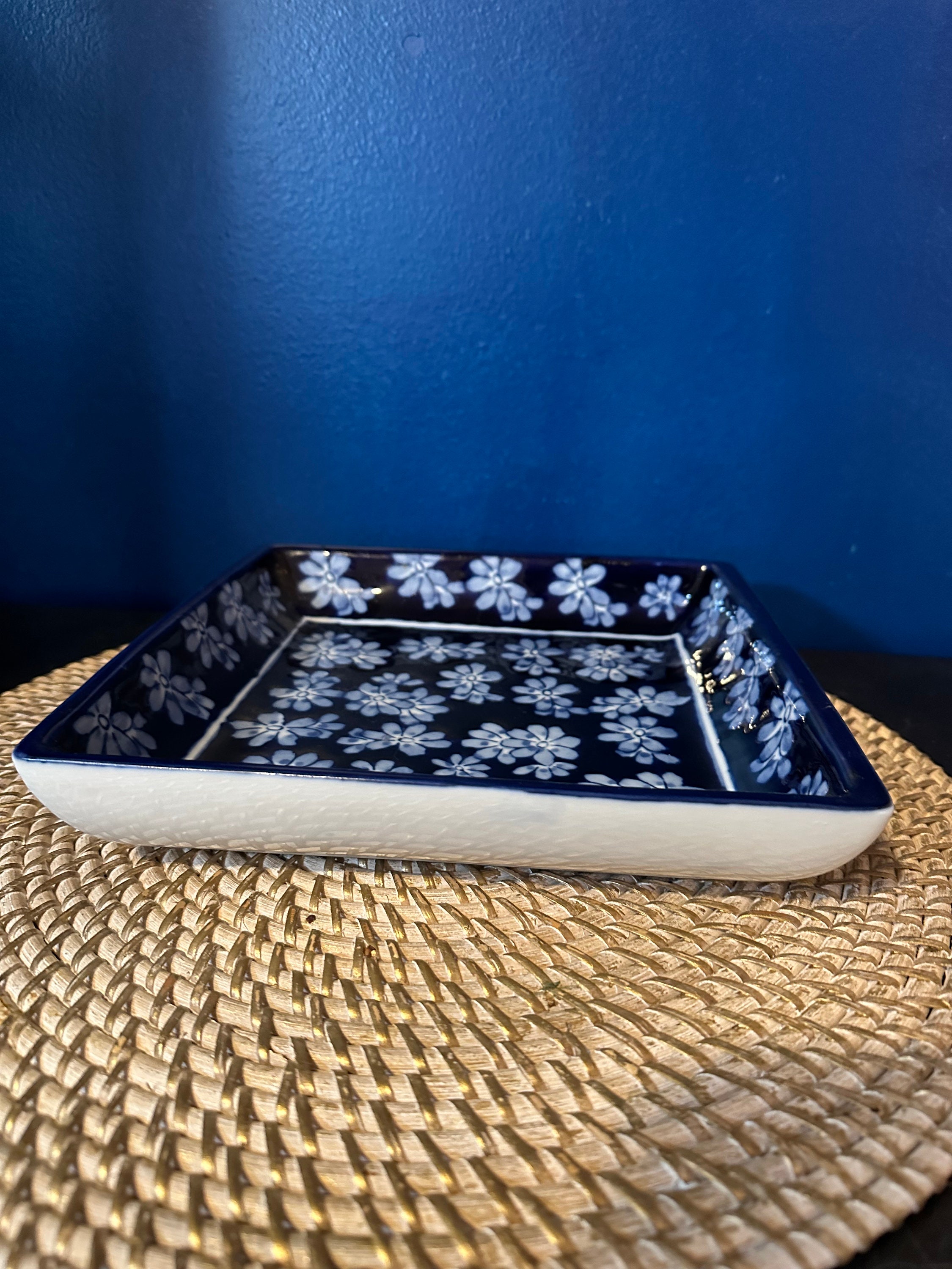 Vintage Blue Toile Floral Chinoiserie Square Home Decor - Etsy