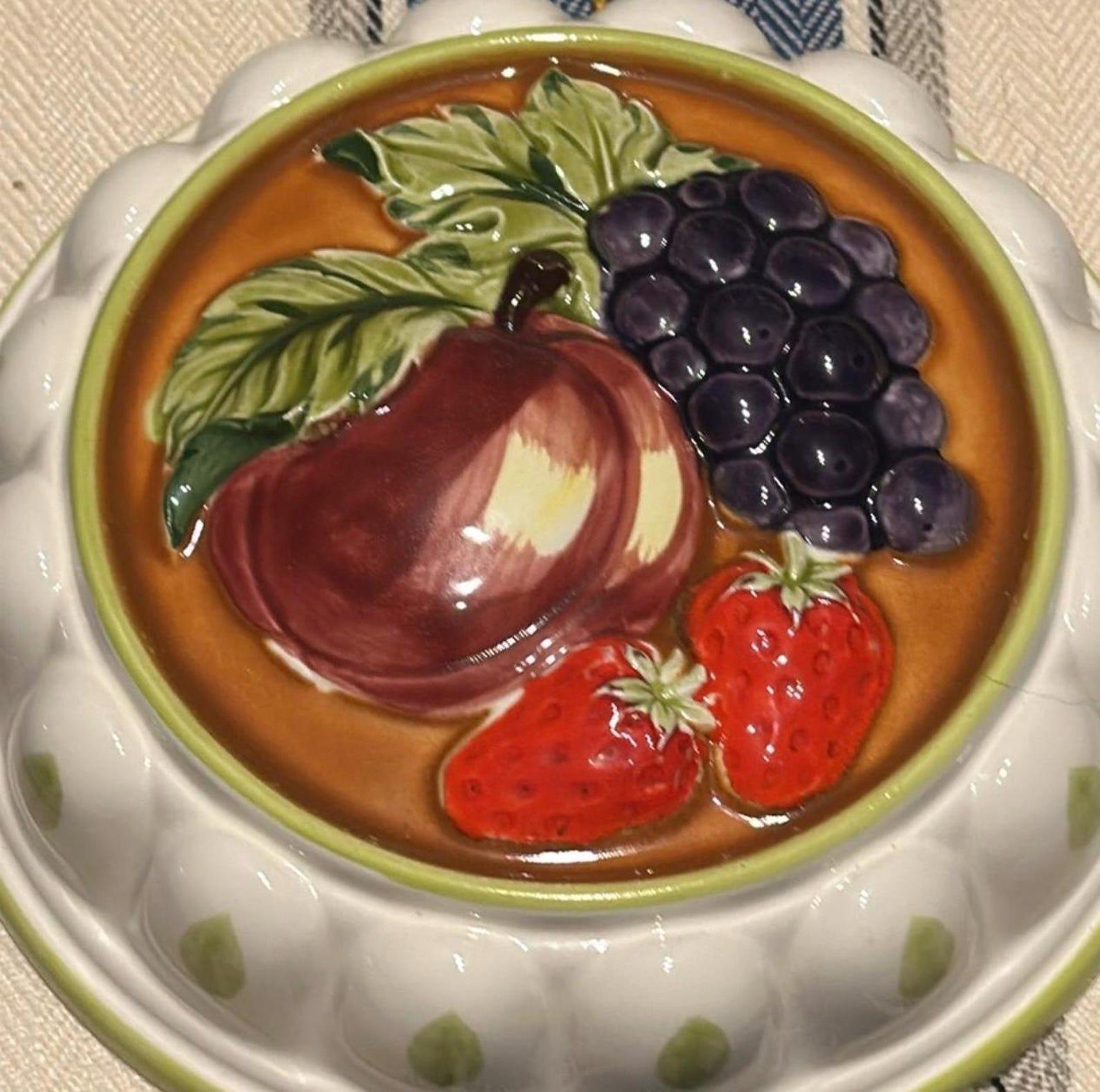 Vintage Vintage Gailstyn Sutton Ceramic Fruit Kitchen Food Mold 9” - Etsy