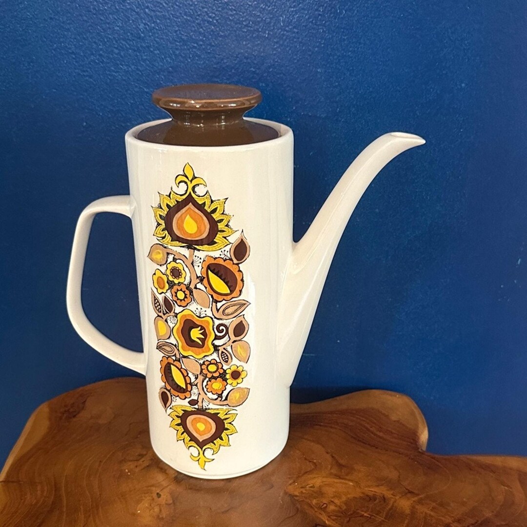 Vintage 1960’s J & G Meakin Bali Floral Coffee Pot Size 10” X 4” - Etsy