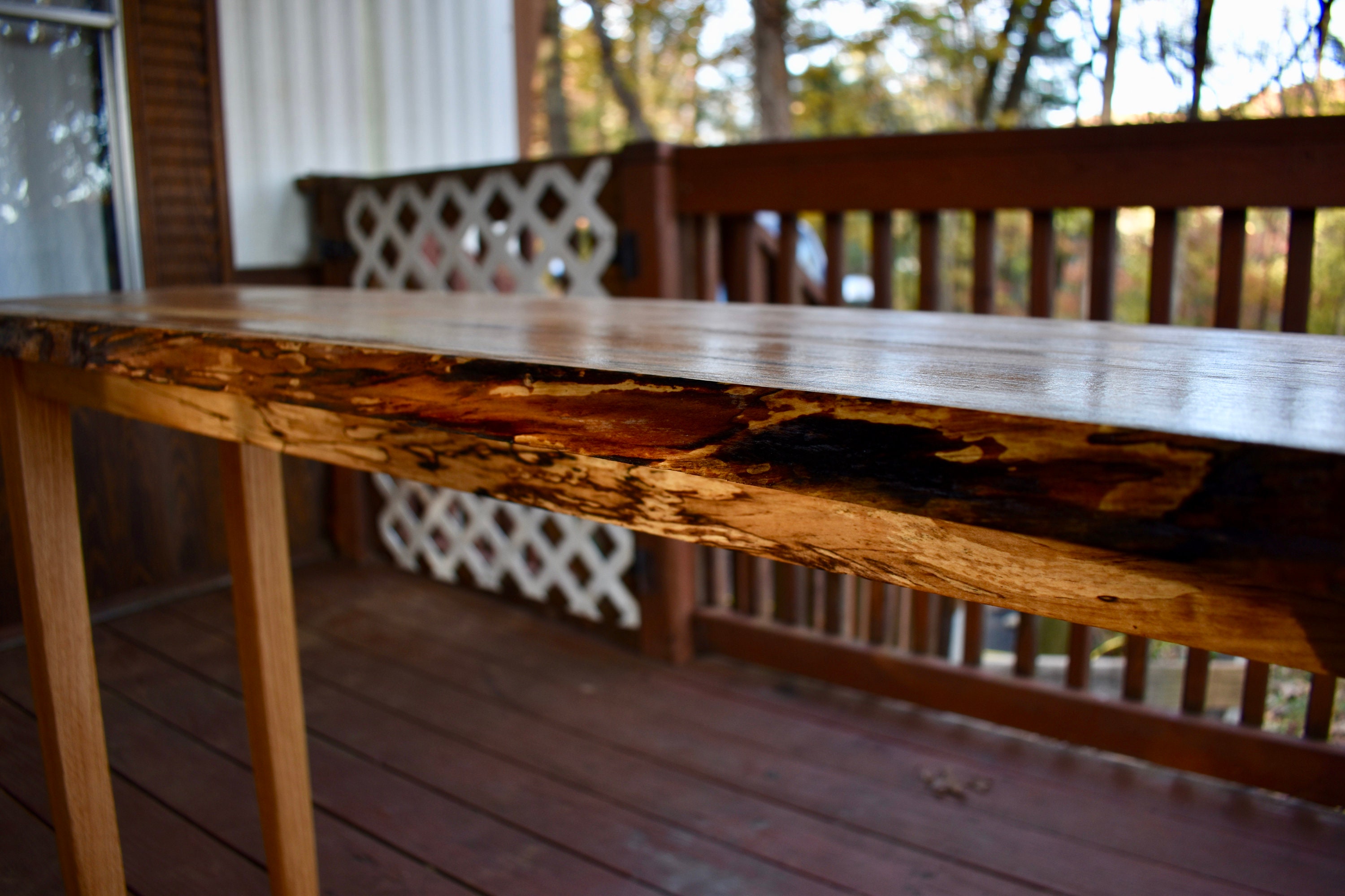 Maple Office Desk, Table, Hallway Table, Rustic, Woodworking, Bedroom ...