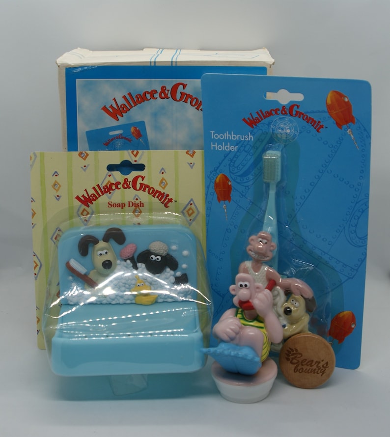 Wallace & Gromit Vintage Bathroom Set - Etsy