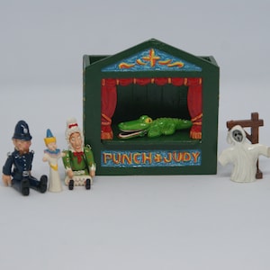 Hantel Miniature Punch and Judy Set, Vintage Pewter Handcrafted in ...