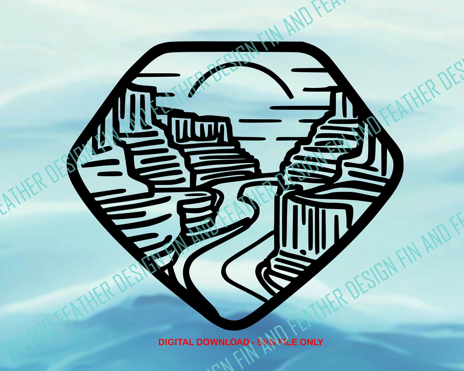 Monoline Grand Canyon Svg, National Park Clipart, Canyon Badge - Etsy