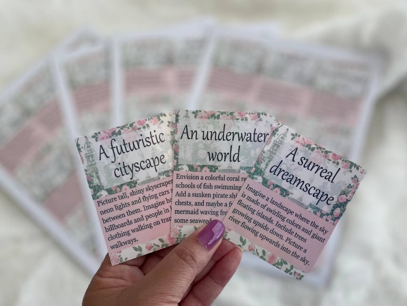 35 Printable Art Prompt Cards - Etsy