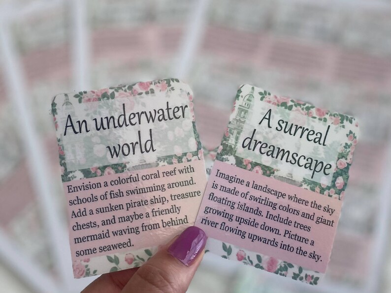 35 Printable Art Prompt Cards - Etsy