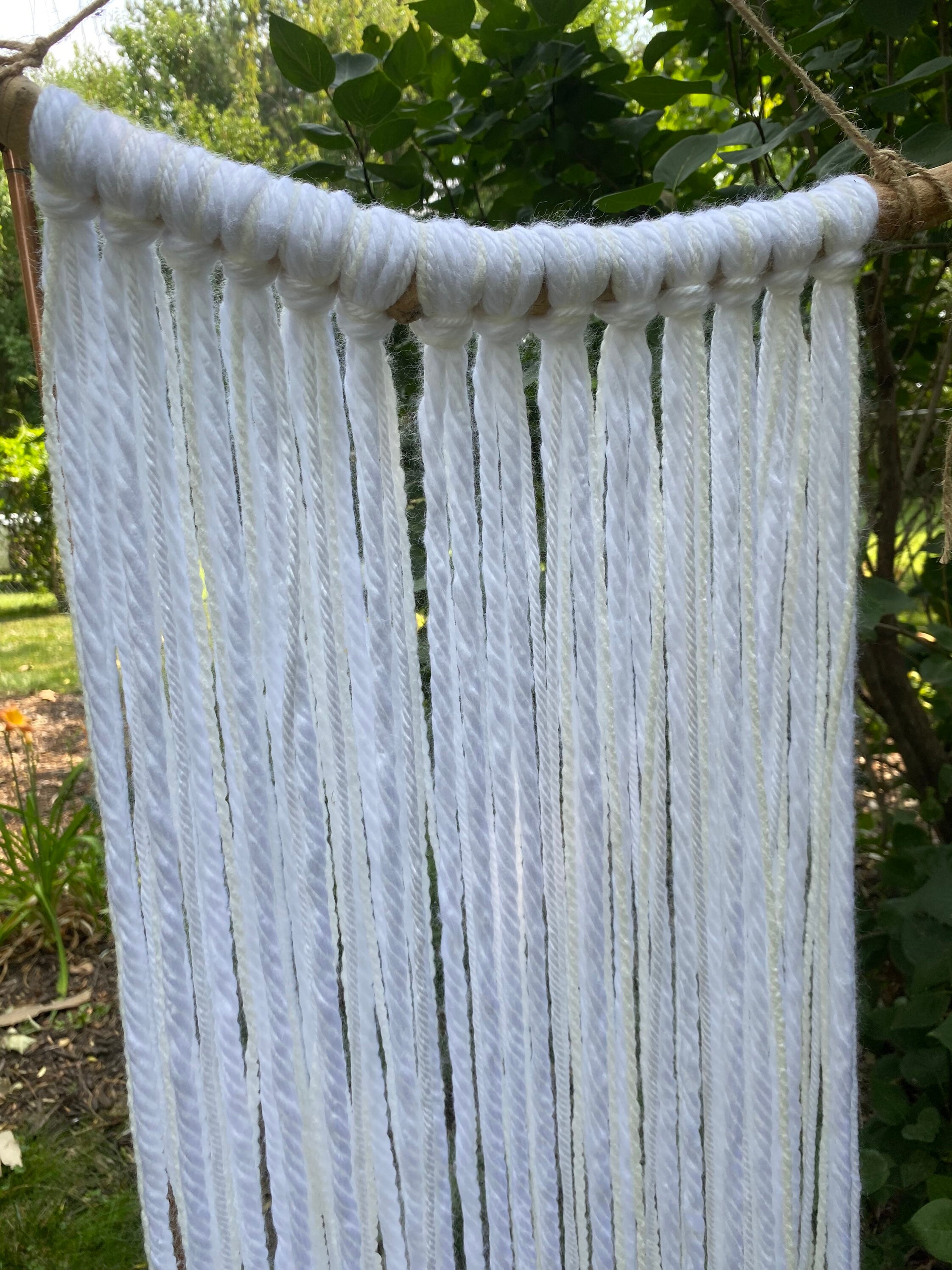 The Falls Bright White Macrame Wall Hanging - Etsy