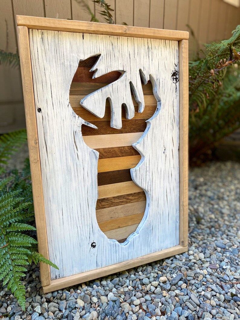 Rustic Deer Wall Hanging Deer Decor Wood Deer Decor Wood - Etsy