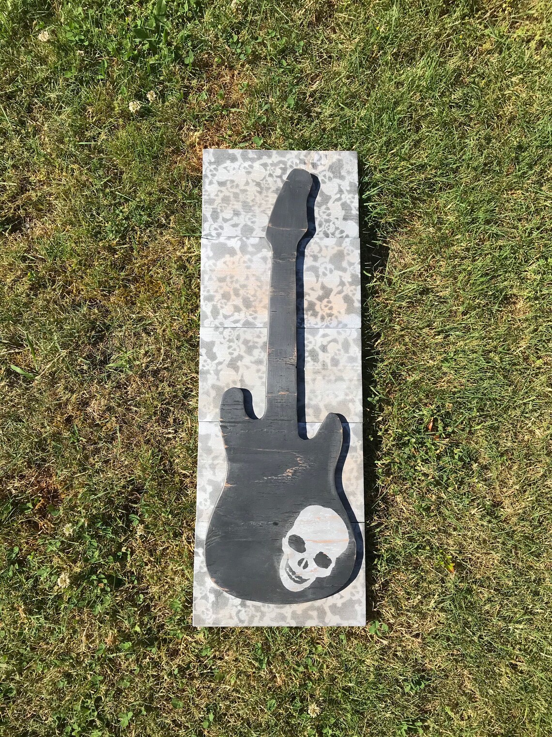 Wood Guitar Art Skull Guitar Skull Decor Fender Guitar - Etsy