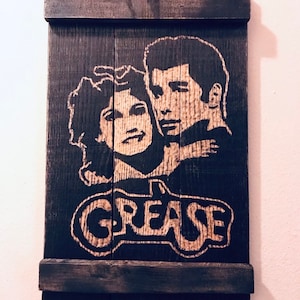 Pallet Wood Grease Wall Hanging, Grease Art, Diner Decor, Grease Decor ...