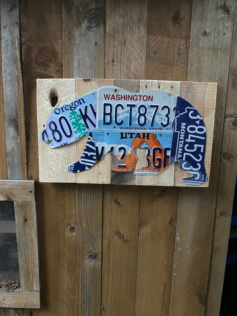 Rustic Bear Wall Hanging Rustic Bear Wall Decor License - Etsy