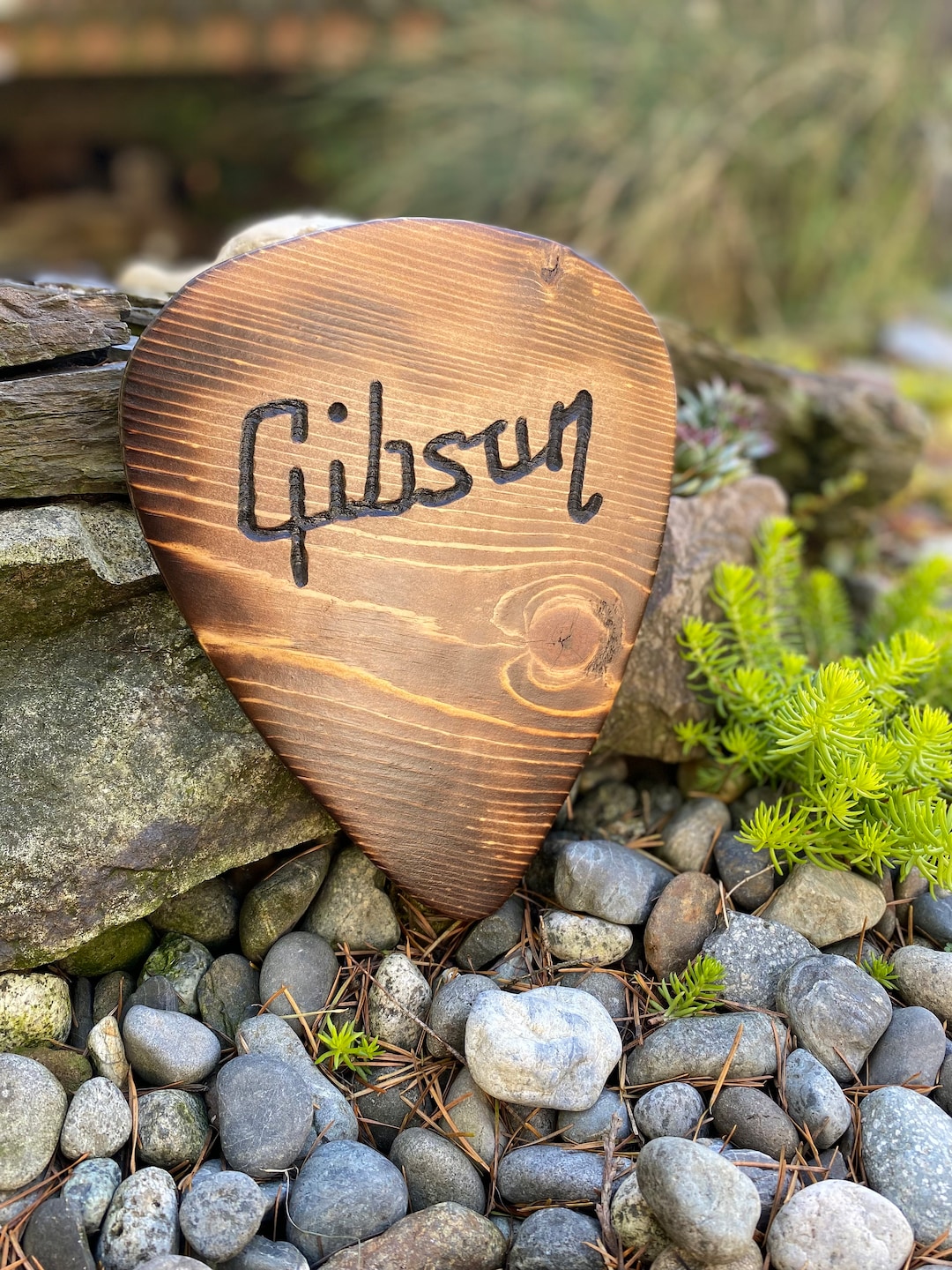 Reclaimed Wood Gibson Guitar Pick, Music Decor, Wood Pick, - Etsy