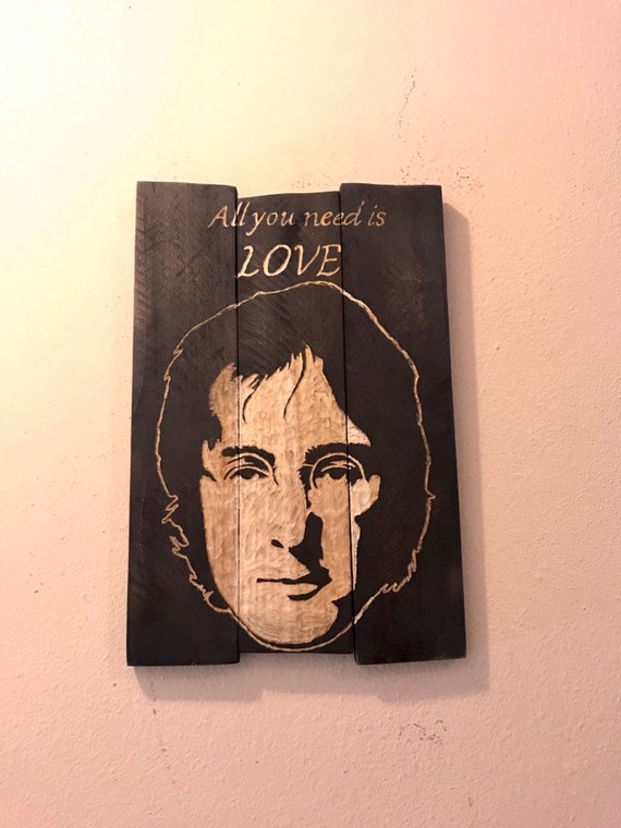 Silueta De John Lennon Beatles Portrait.ai Royalty Free Stock Vector