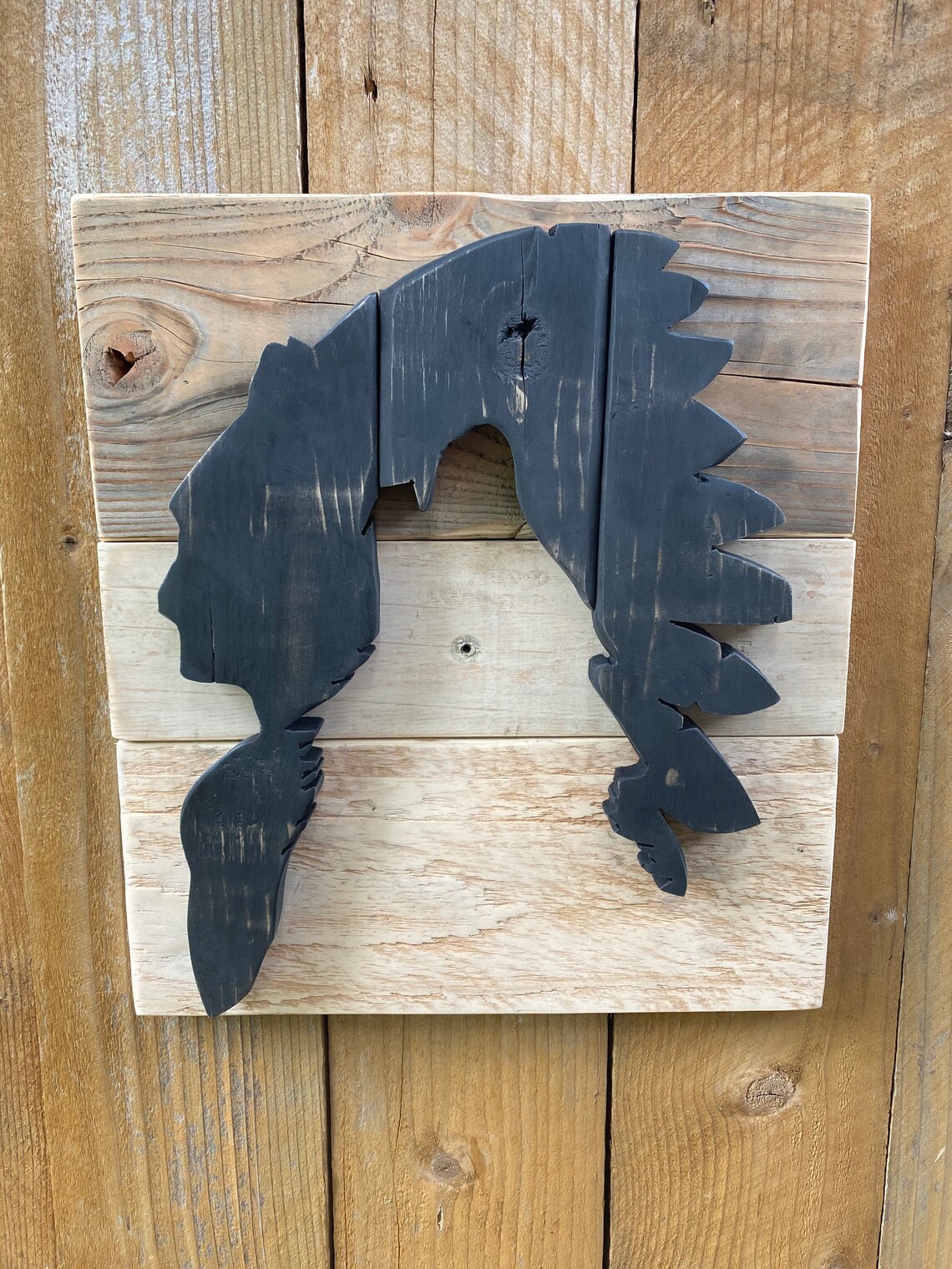 Native American Wall Decor Wood Native American Wood Wolf | Etsy