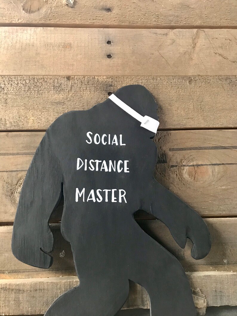 Social Distance Master Bigfoot Wall Decor Sasquatch Wall - Etsy