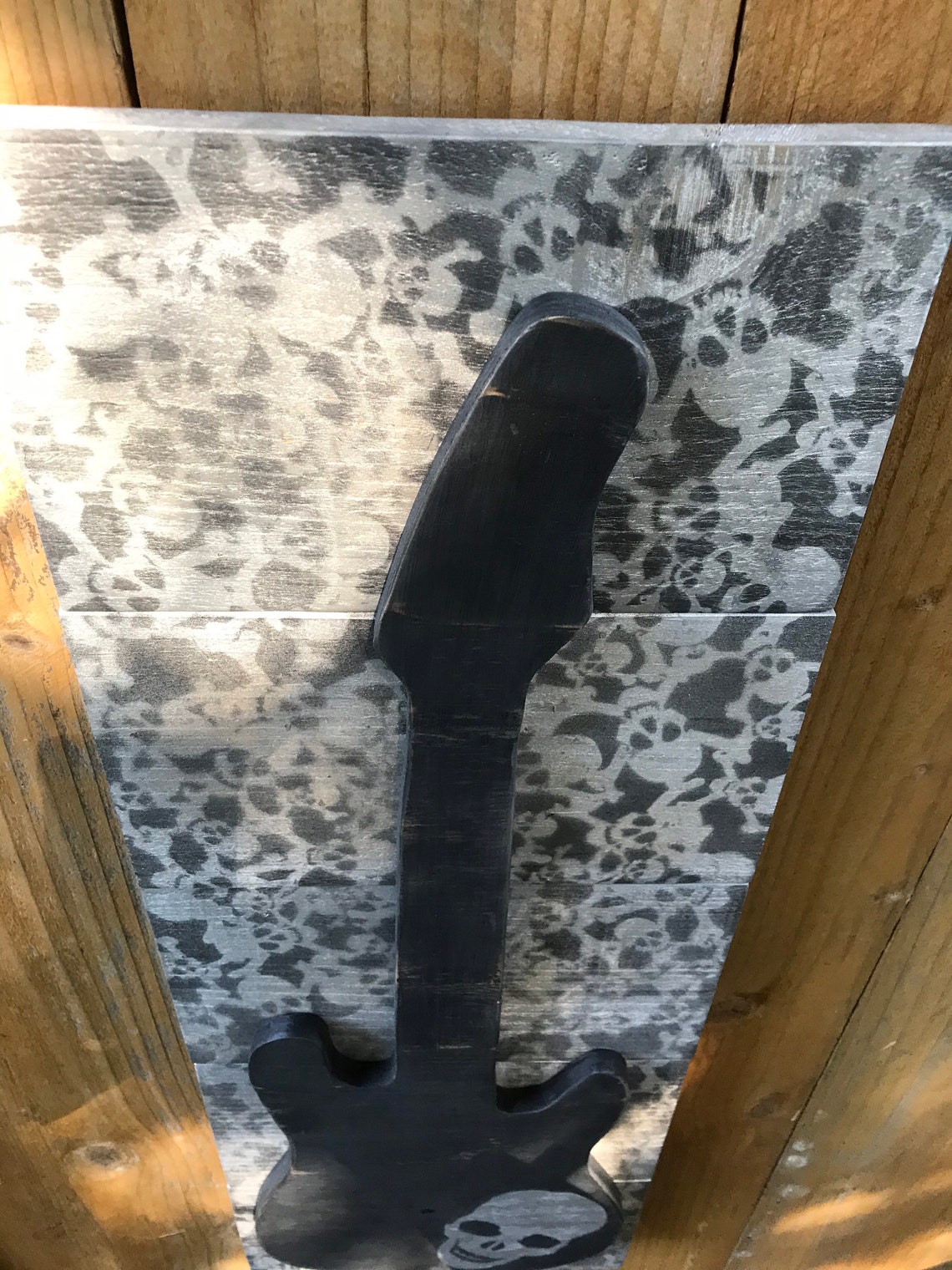 Wood Guitar Art Skull Guitar Skull Decor Fender Guitar - Etsy