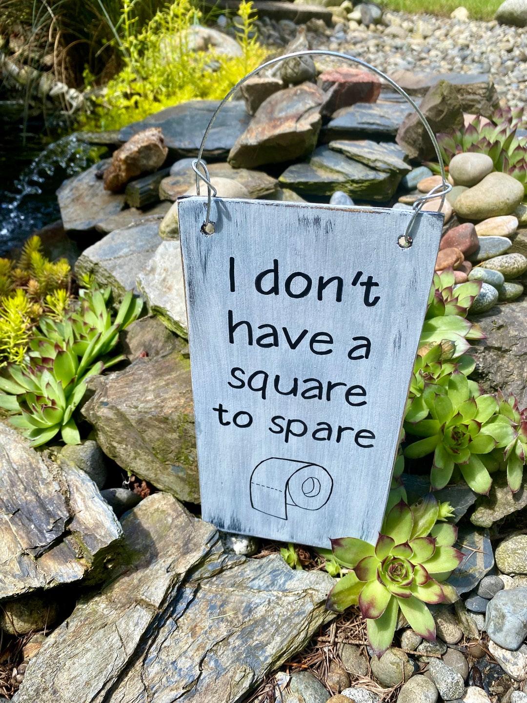 I Dont Have a Square to Spare Sign, Funny Bathroom Sign, Seinfeld Sign ...