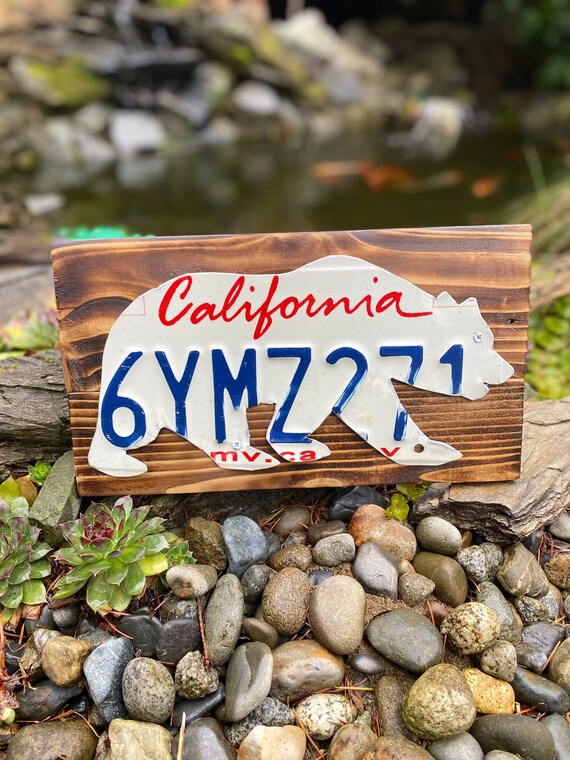 License Plate Bear California Bear California License Plate | Etsy