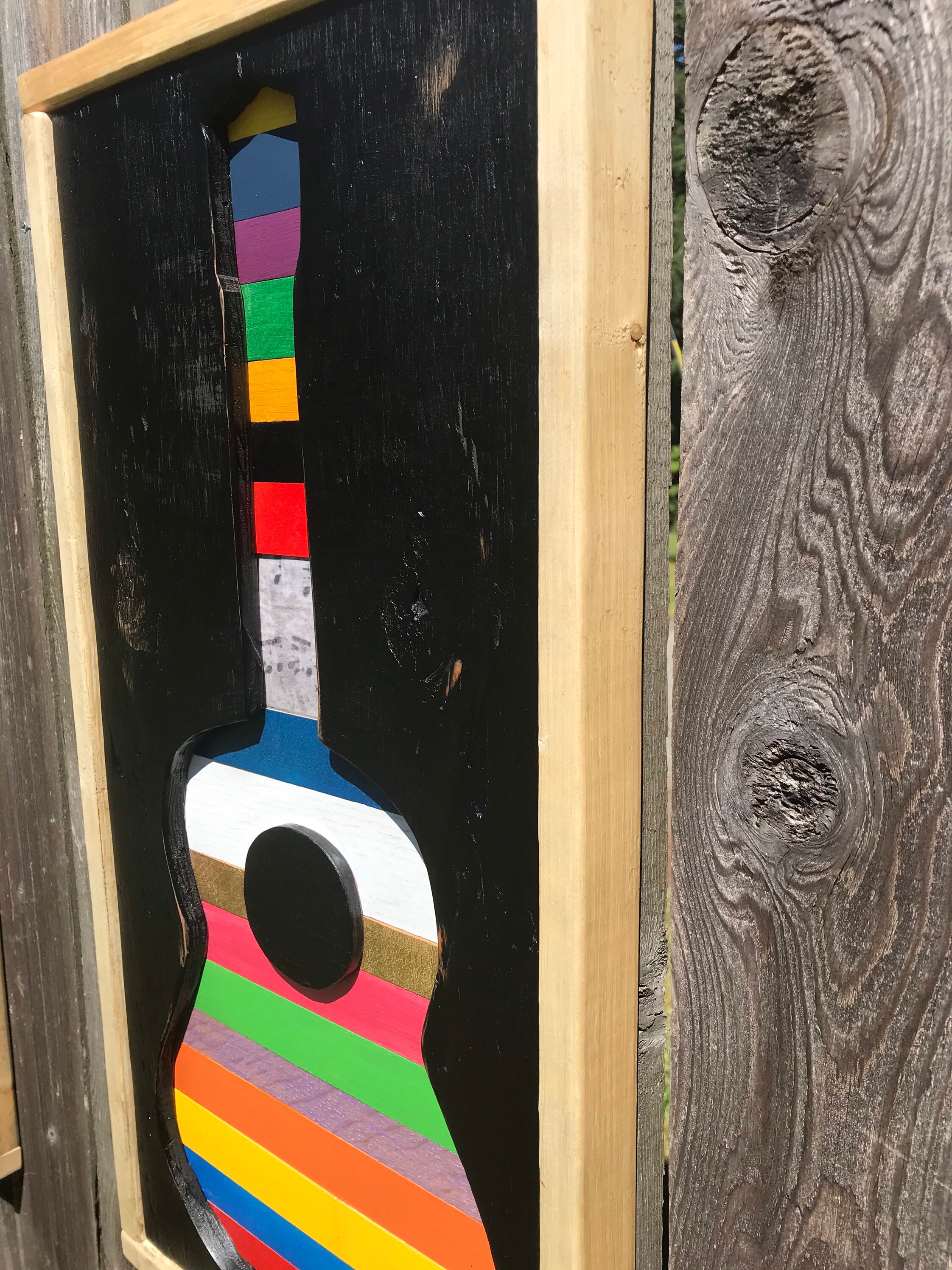 Wood Guitar Art Acoustic Guitar Art Reclaimed Wood Guitar - Etsy