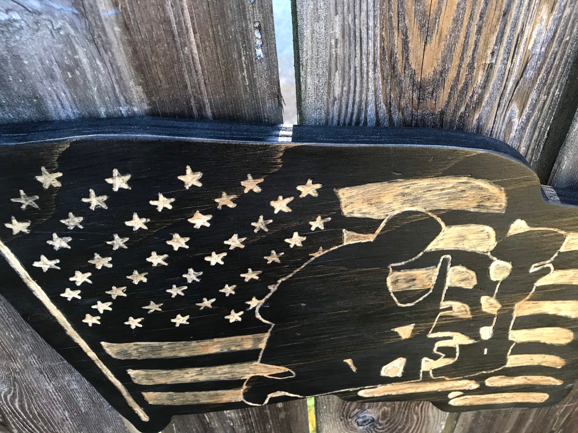 Wooden Flag With Fallen Soldier Hand Engraved Wooden Flag - Etsy