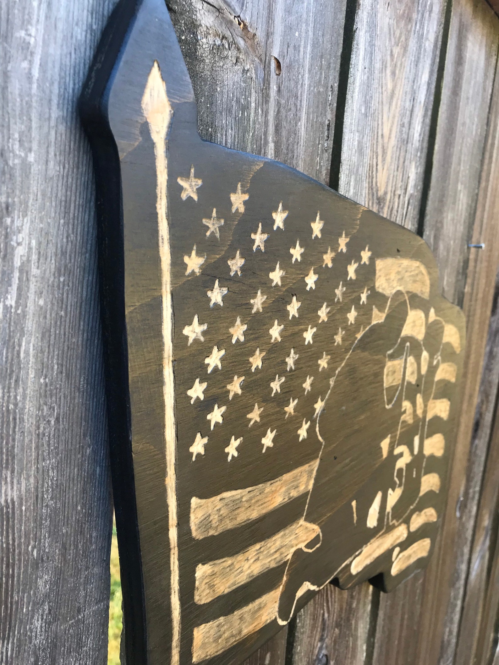 Wooden Flag With Fallen Soldier Hand Engraved Wooden Flag - Etsy