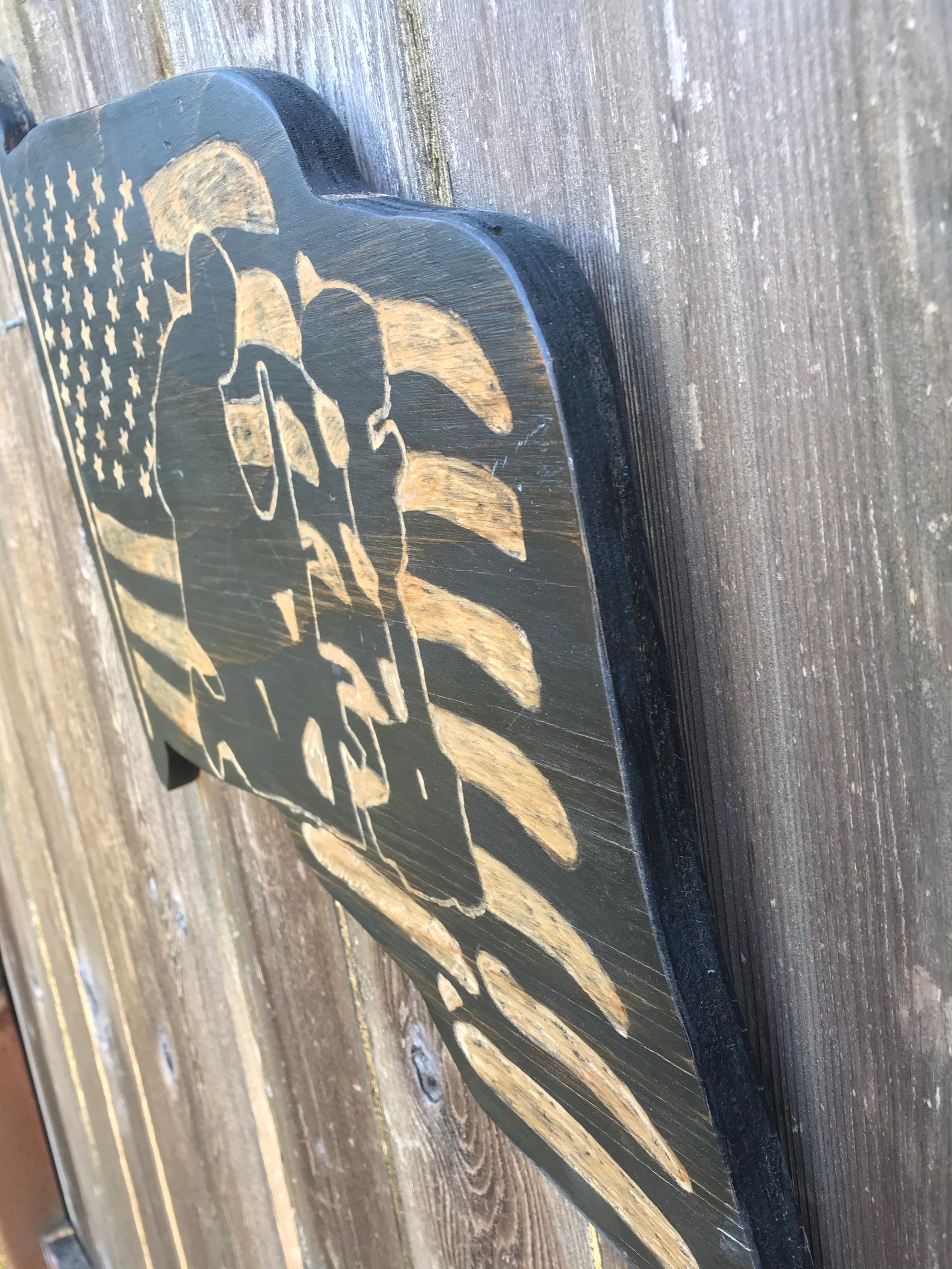 Wooden Flag With Fallen Soldier Hand Engraved Wooden Flag - Etsy