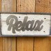 Relax Wall Decor Relax Wall Art Bathroom Decor Wood and - Etsy