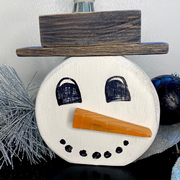 Wood Snowman - Etsy