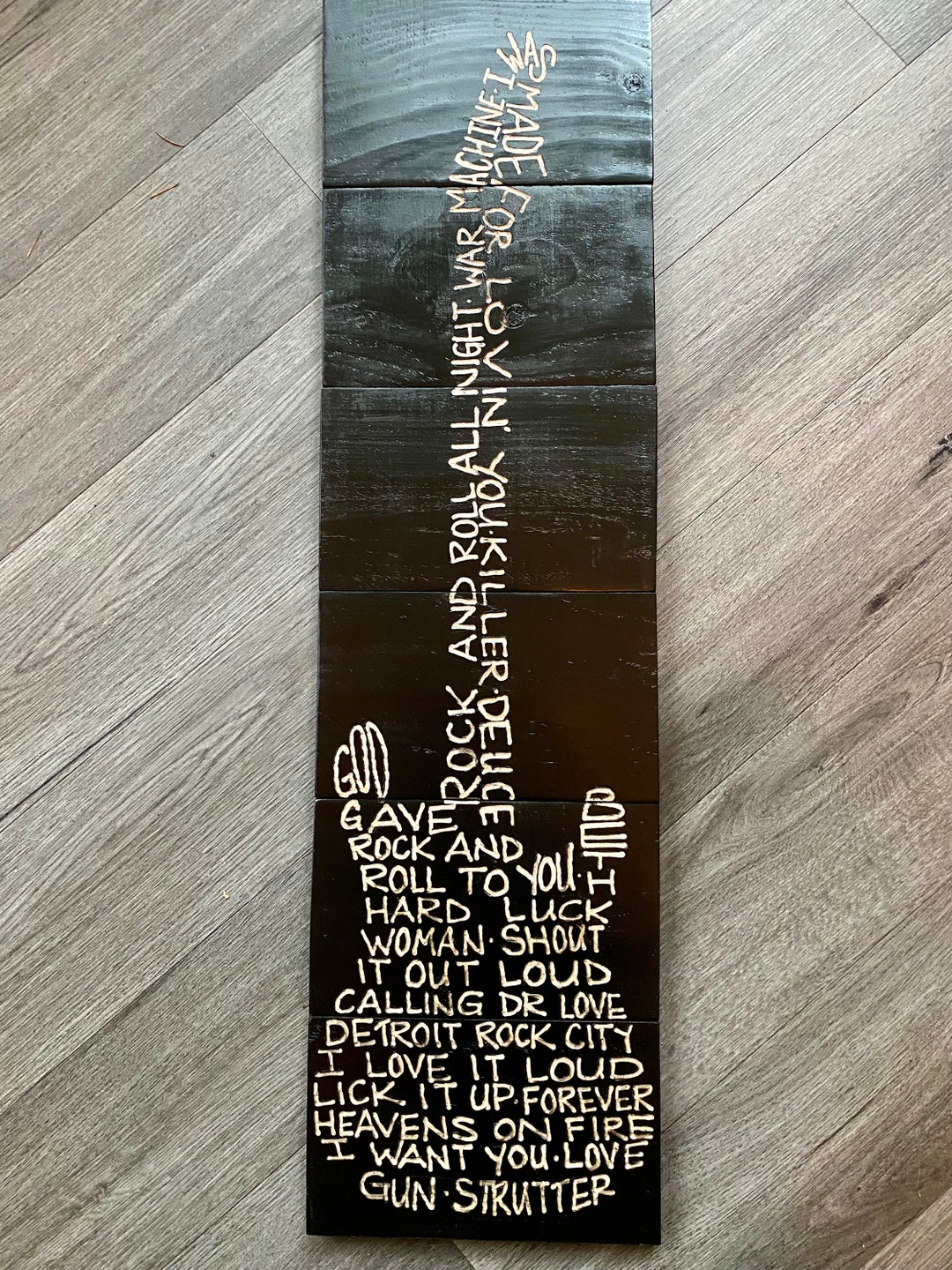 Hand Engraved Kiss Song Lyric Guitar Wall Art - Etsy