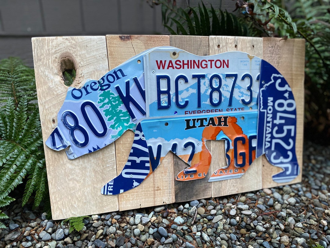 Rustic Bear Wall Hanging Rustic Bear Wall Decor License - Etsy