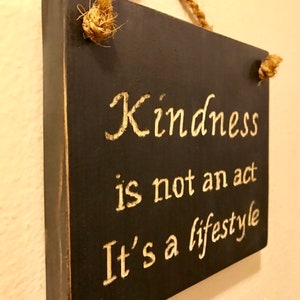 Engraved Wood Kindness Sign: Inspirational Quote Decor - Etsy