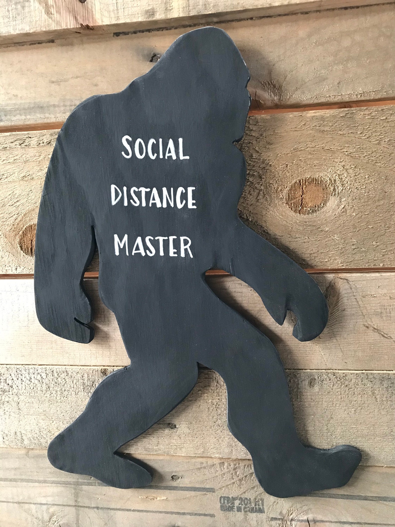 Social Distance Master Bigfoot Wall Decor Sasquatch Wall - Etsy