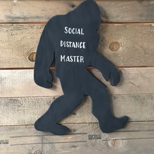 Social Distance Master, Bigfoot Wall Decor, Sasquatch Wall Decor, Wood ...