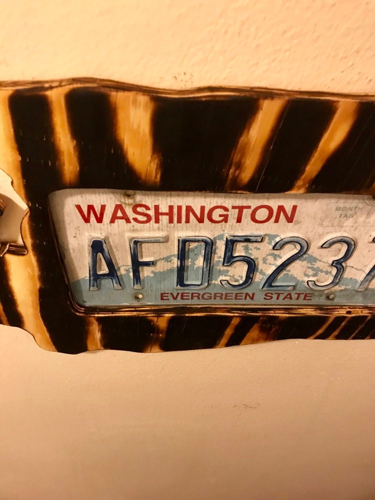 Washington State Wood License Plate Cutout License Plate Art | Etsy