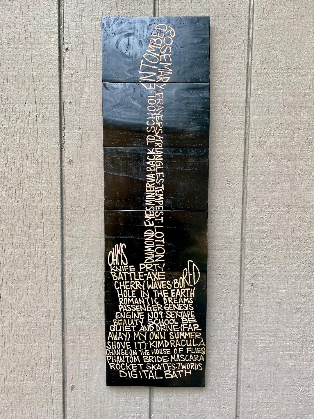 Hand Engraved Deftones Song Guitar Art, Black Wood Fan Art - Etsy