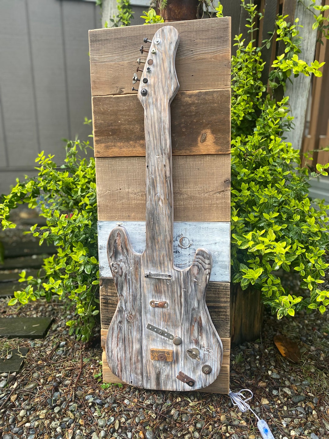 Fender Guitar Wall Art: Stratocaster-inspired Wood Hanging With Light ...