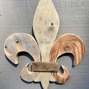 Wood Fleur De Lis Wall Decor, NOLA Artwork, Rustic Fleur De Lis - Etsy