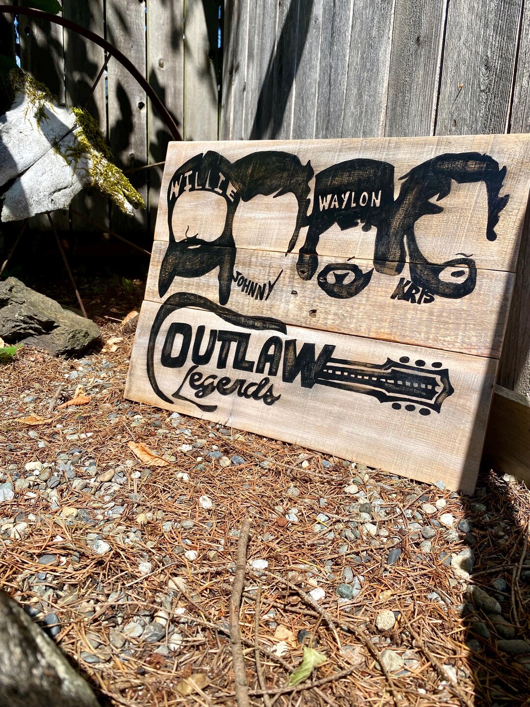 Outlaw Legends Wall Decor, Wood Outlaw Legends, Country Music Decor ...