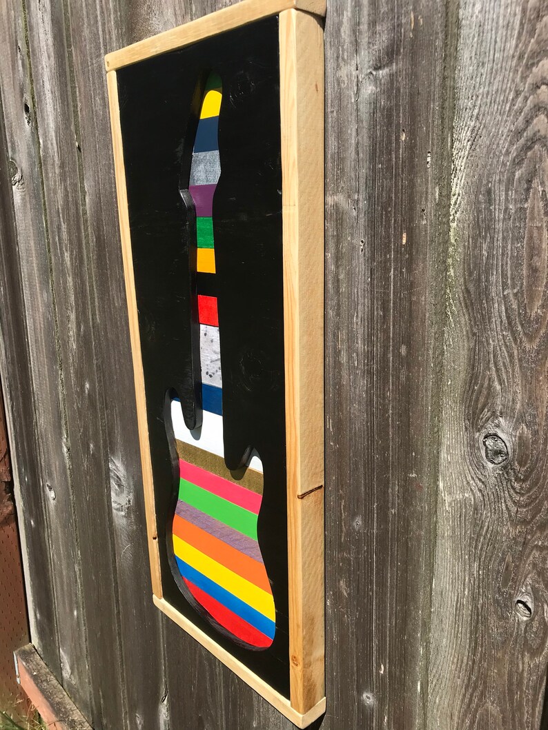Electric Guitar Wall Hanging Guitar Art Reclaimed Wood - Etsy