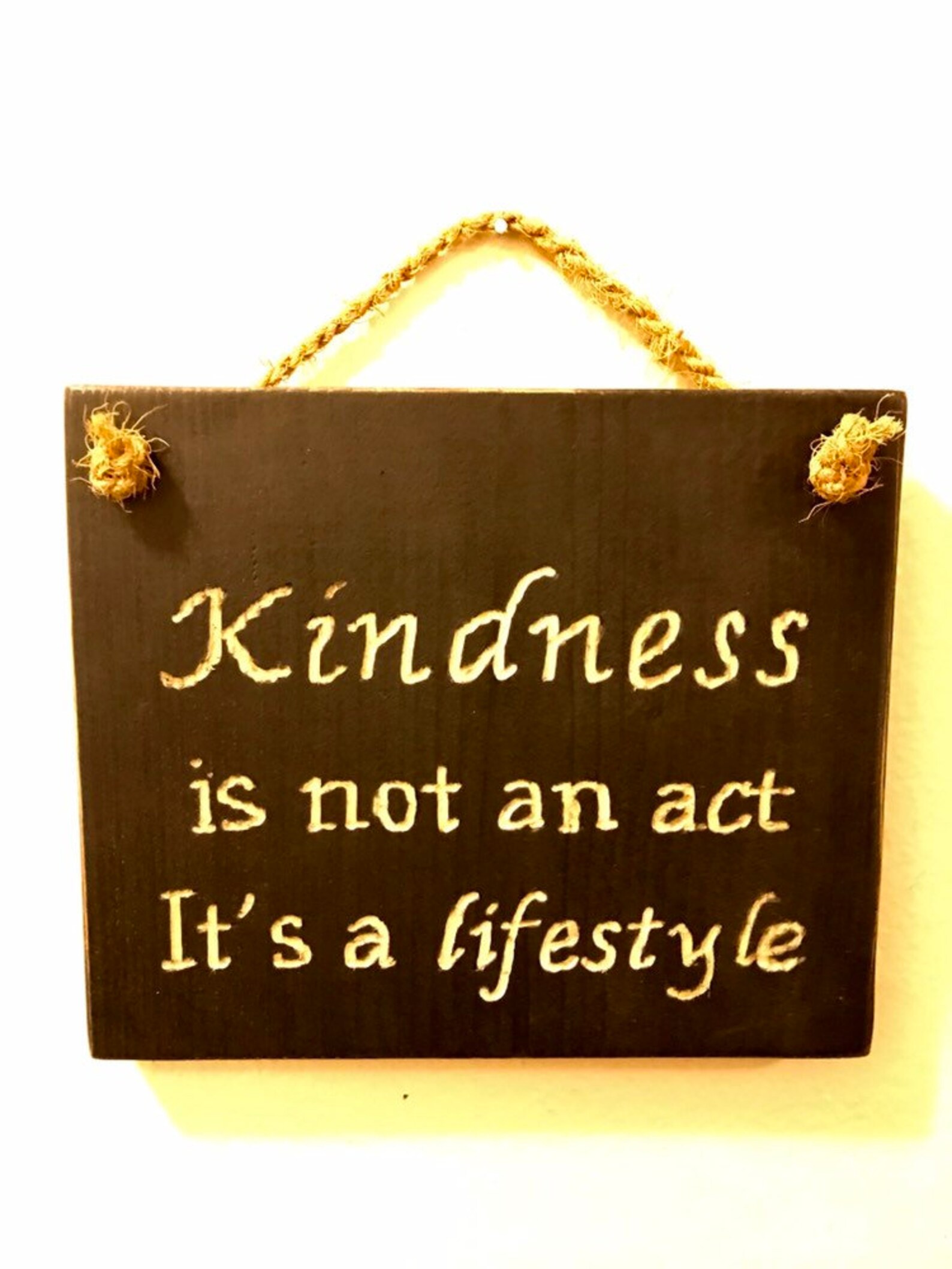 Engraved Wood Kindness Sign: Inspirational Quote Decor - Etsy