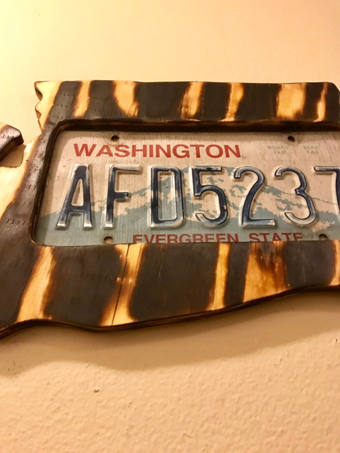 Washington State Wood License Plate Cutout License Plate Art | Etsy