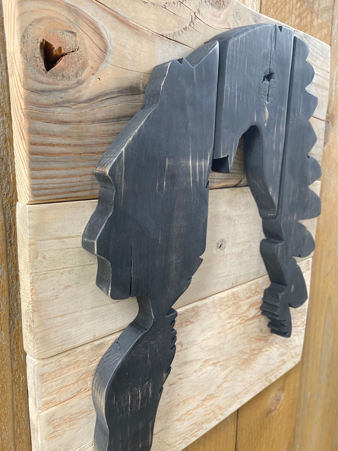 Native American Wall Decor Wood Native American Wood Wolf | Etsy