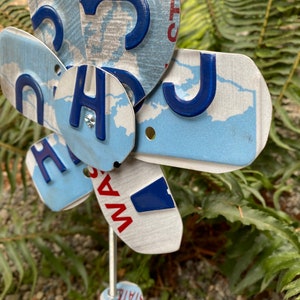 License Plate Garden Flower: Washington State Metal Yard Art - Etsy