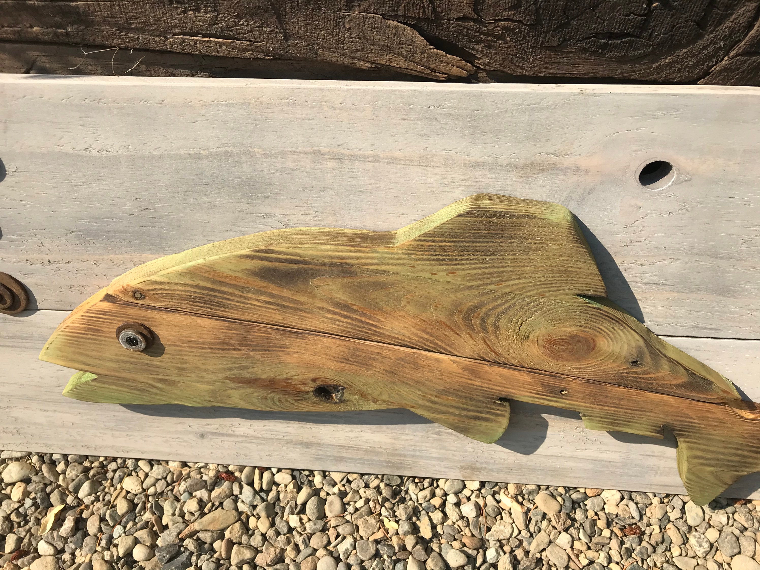 Wood Salmon Wall Decor Wood Fish Decor Fish Wall Hanging - Etsy
