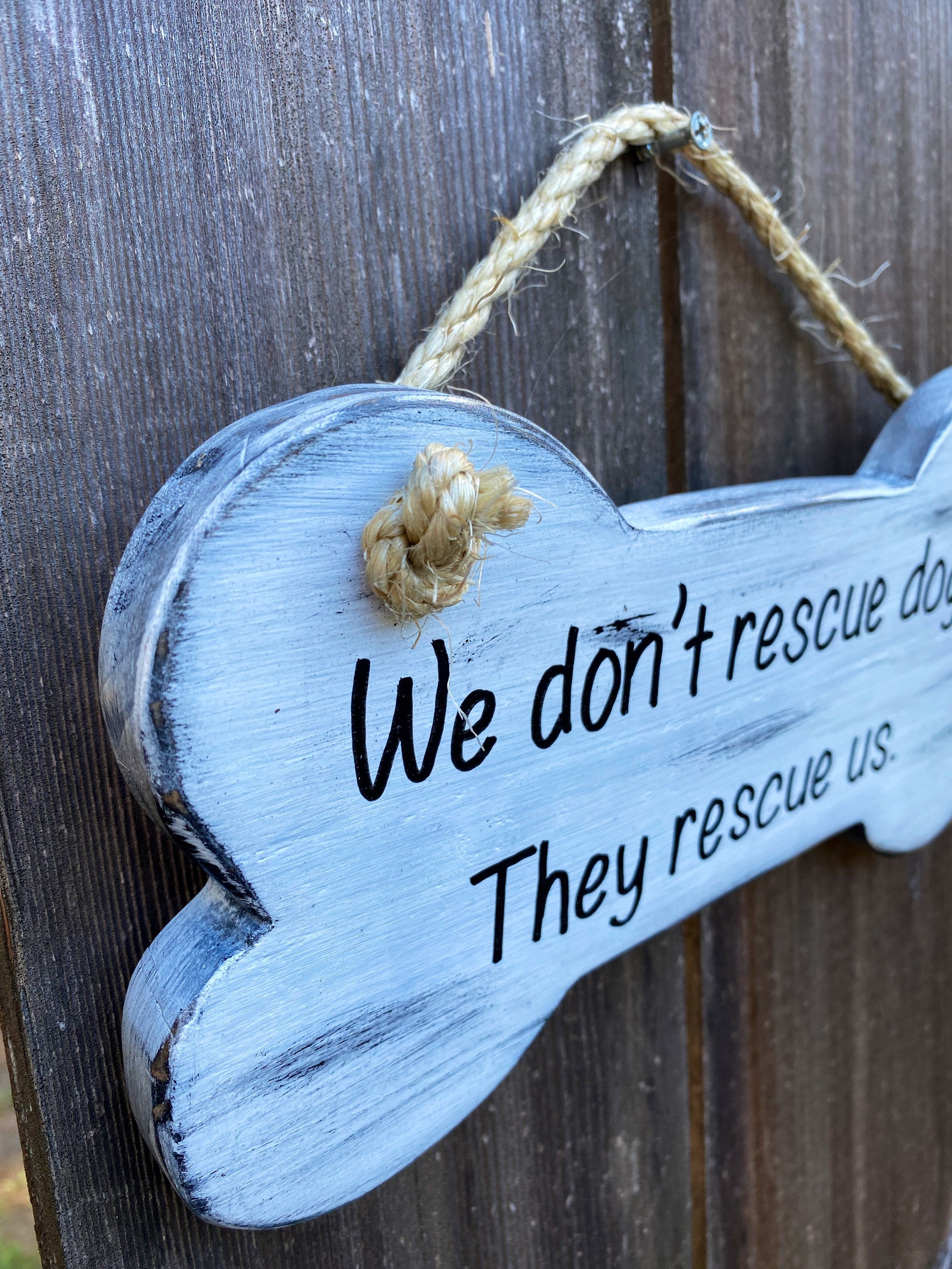 Rescue Dog Sign Dog Sign Dog Bone Sign - Etsy