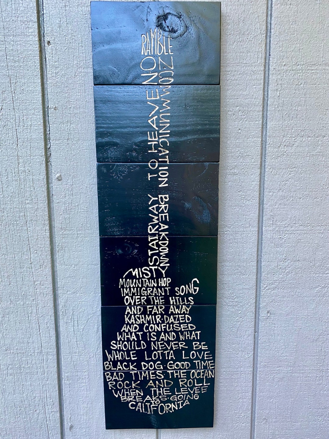 Led Zeppelins Greatest Hits Wall Hanging, Led Zeppelin Fan Art, Classic ...