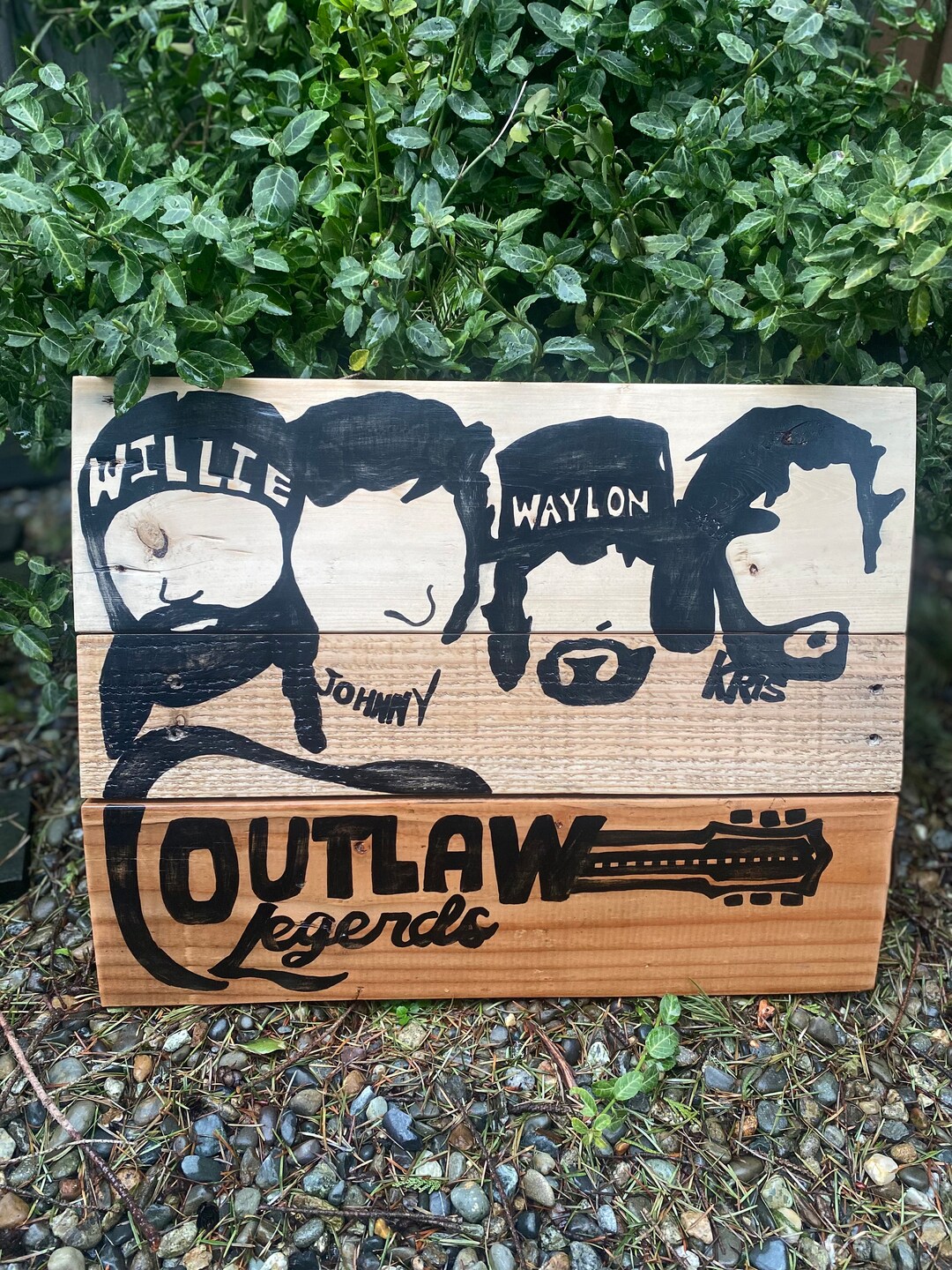 Outlaw Legends Wall Decor, Wood Outlaw Legends, Country Music Decor ...