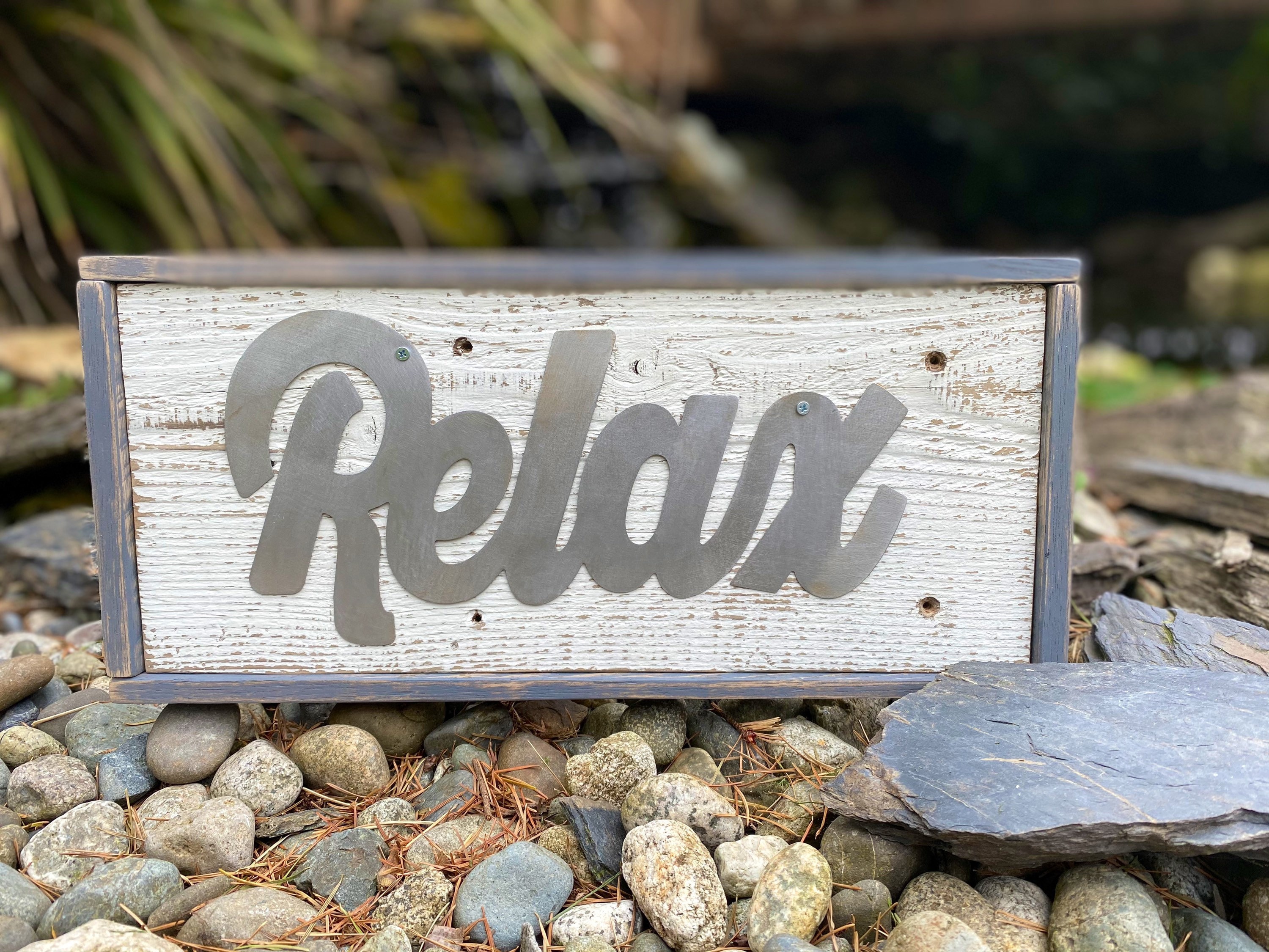 Relax Wall Decor Relax Wall Art Bathroom Decor Wood and - Etsy
