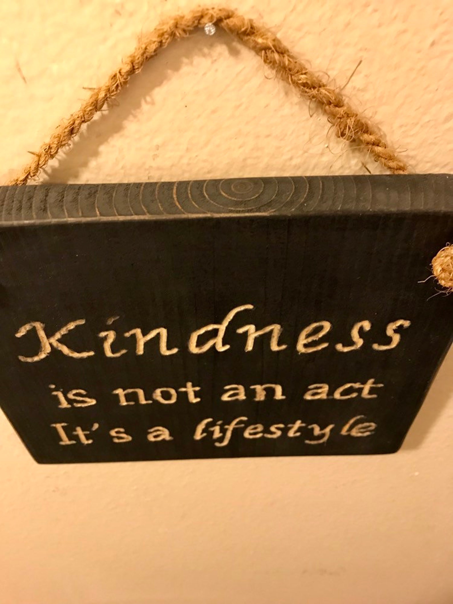 Engraved Wood Kindness Sign: Inspirational Quote Decor - Etsy